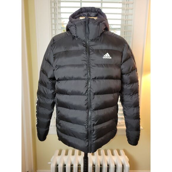 adidas | Jackets & Coats | Adidas 3stripes Down Jacket In Black Mens Sz ...